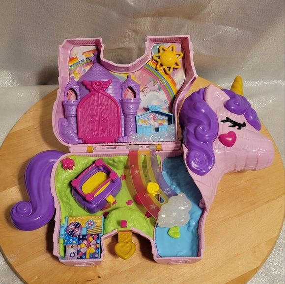 Mattel | Toys | Polly Pocket Unicorn Pinata Pink Party Playset 2 ...